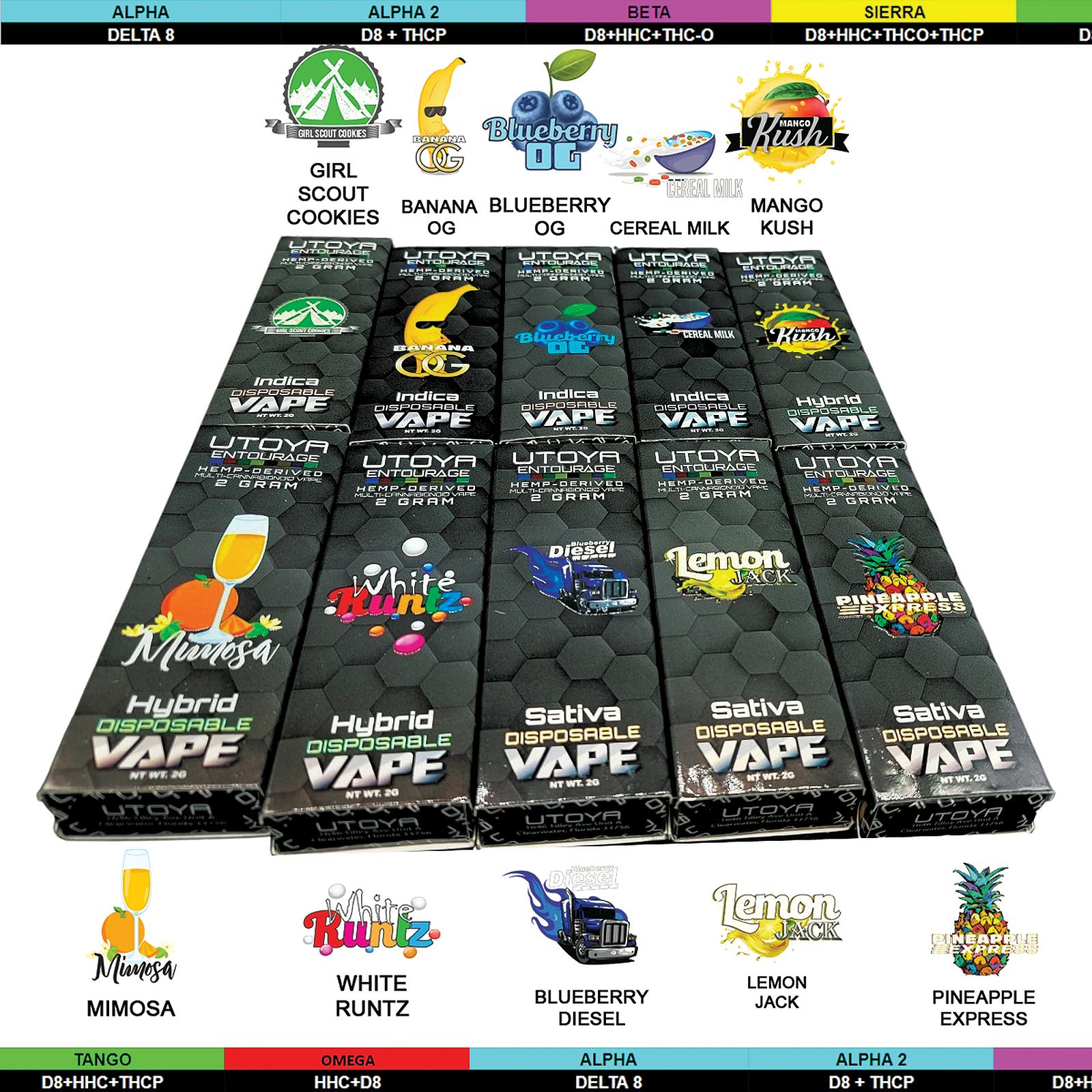 Utoya: 2-Gram Disposable Vape – Vape Builder – Choose Your Cannabinoid ...