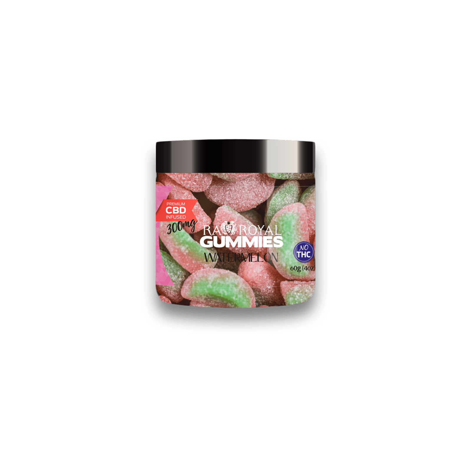 RA Royal: R.A. Royal Gummies: CBD Watermelon Gummy Jar (300 MG) | Leafly