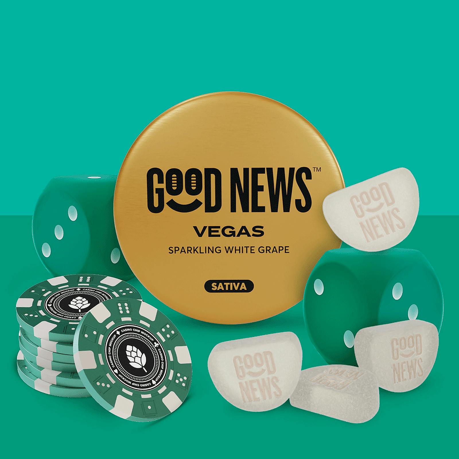 Good News: Good News Vegas Sparkling White Grape Gummies | Leafly