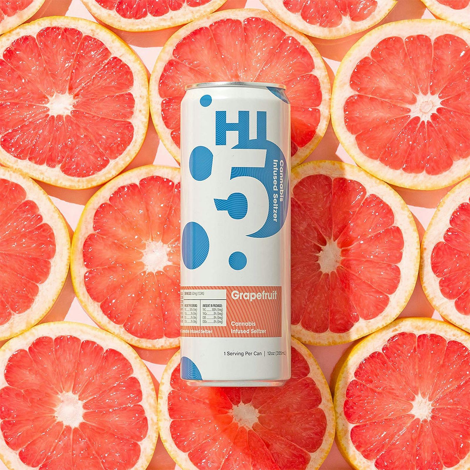 Hi5: Hi5 Cannabis Seltzer: Grapefruit 5mg | Leafly