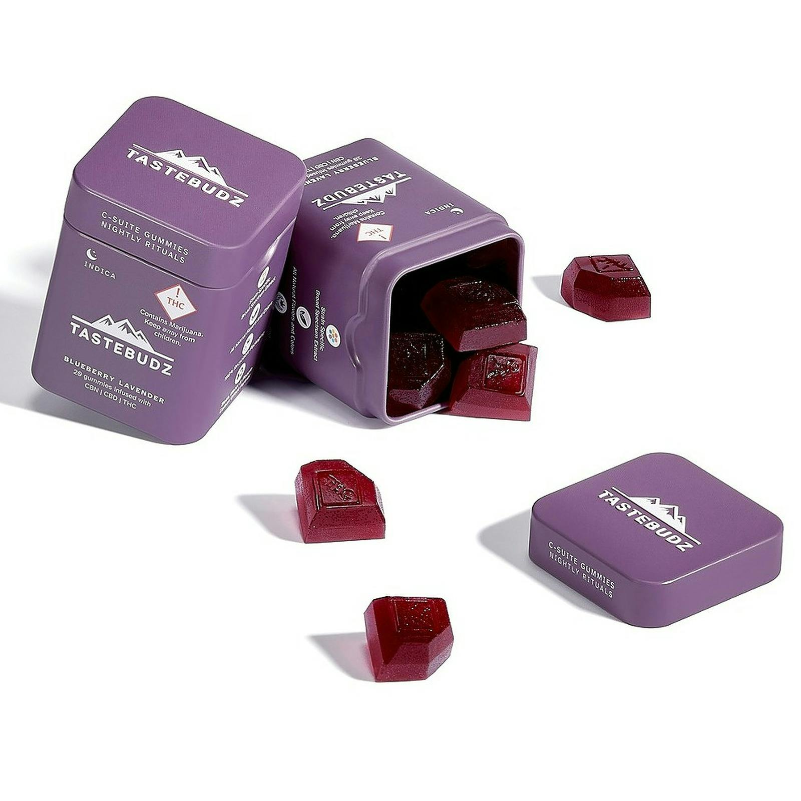 TasteBudz: Blueberry Lavender Nightly Rituals Rosin Gummies | CBN | CBD ...