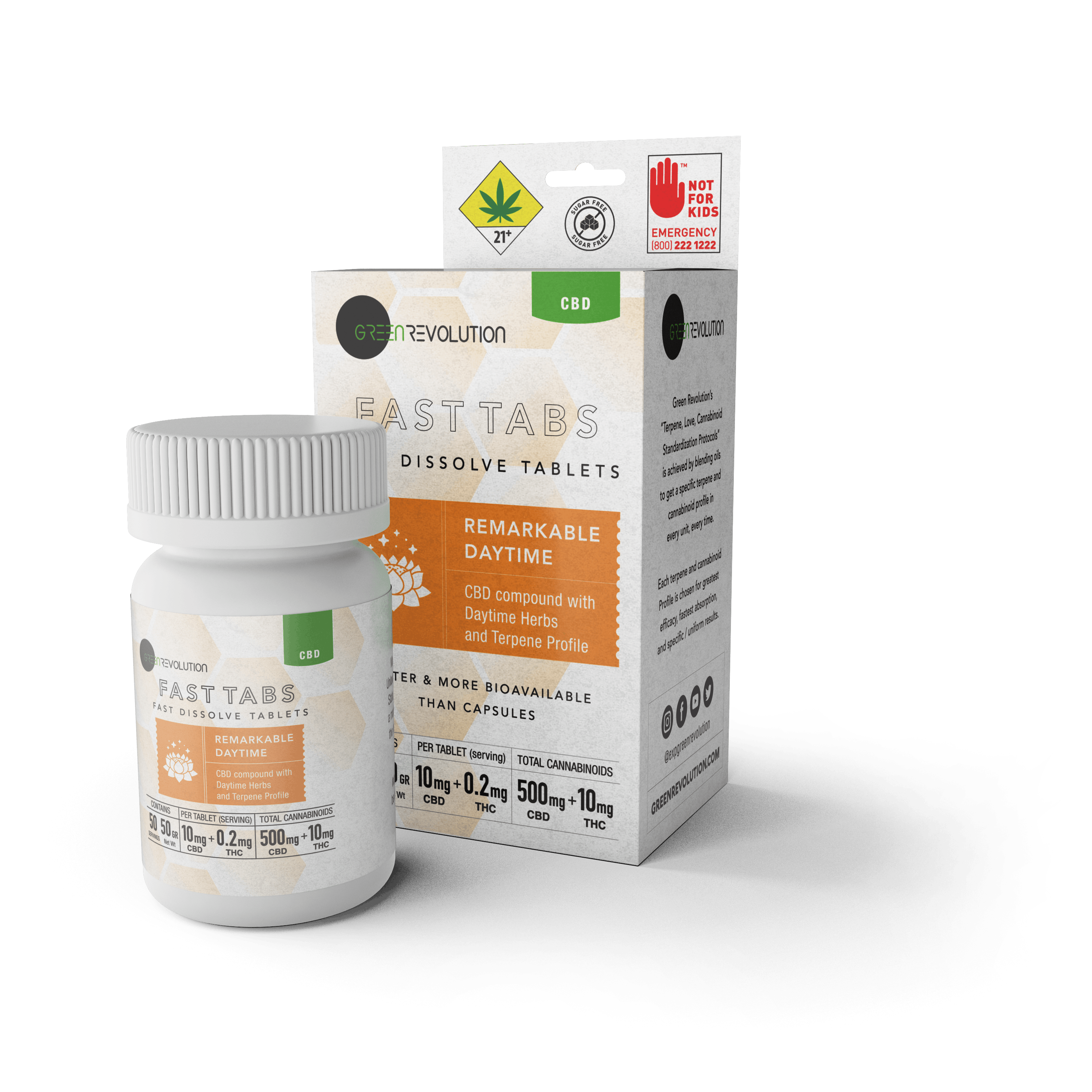 Green Revolution: Fast Tabs Remarkable Daytime 50:1 CBD:THC | Leafly