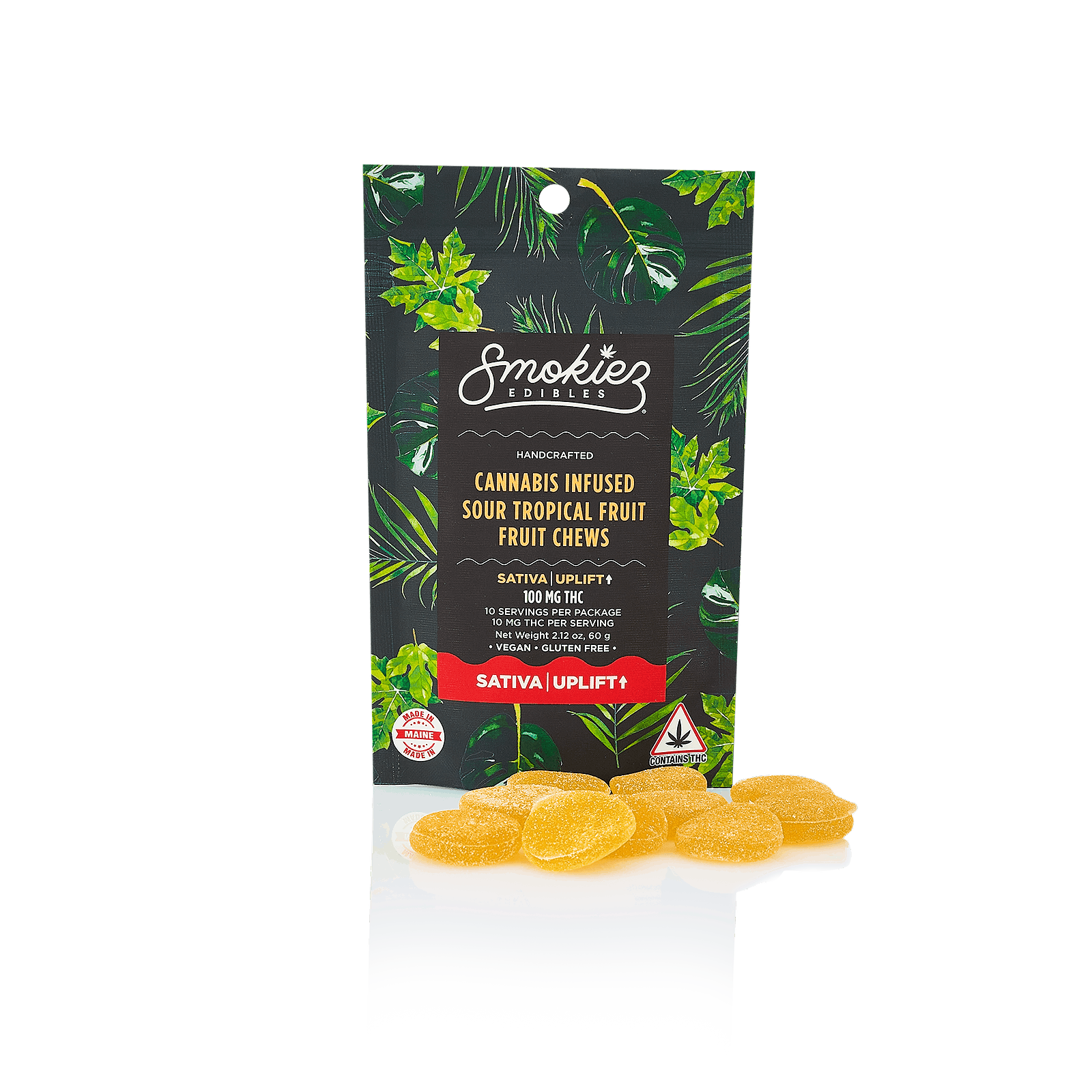 Smokiez Edibles: Smokiez SATIVA Sour Tropical Fruit Chews - 100mg 10pk ...