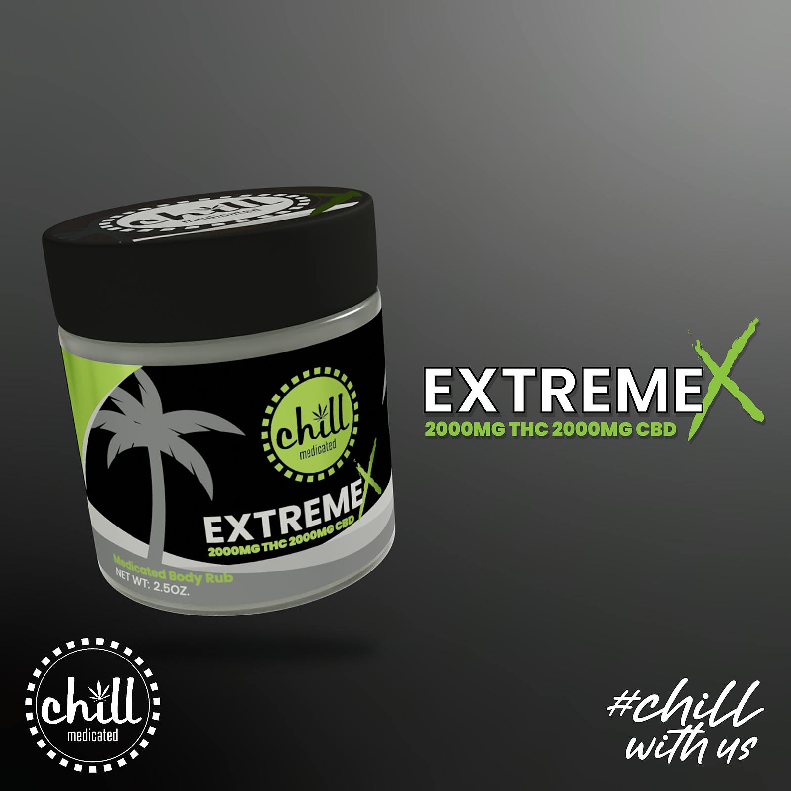 Chill Medicated 2000mg Thc 2000mg Cbd Extreme X Body Rub Chill Medicated Med Leafly