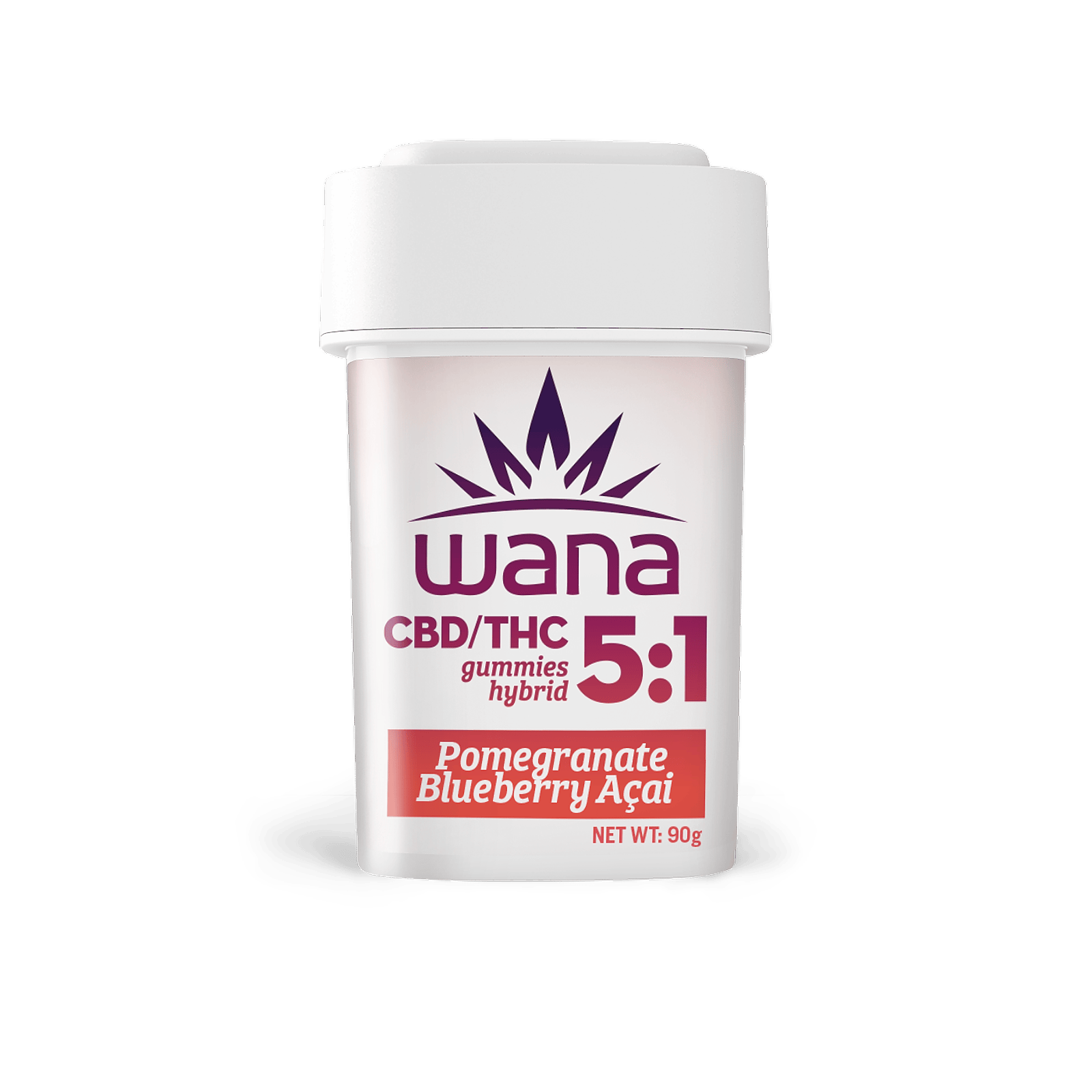 Wana Brands: 5:1 CBD/THC Pomegranate Blueberry Acai Sour Gummies 100mg ...
