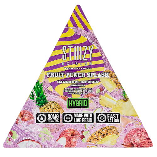 STIIIZY: FRUIT PUNCH SPLASH STIIIZY EDIBLES - 90MG GUMMY TRIANGLES | Leafly