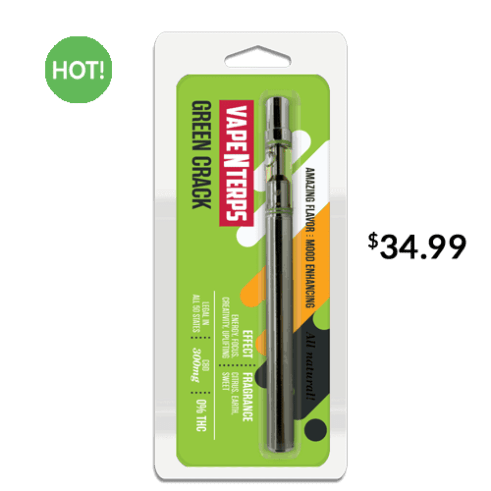 VapeNterps: 300mg CBD Green Crack Vape Pen | Leafly