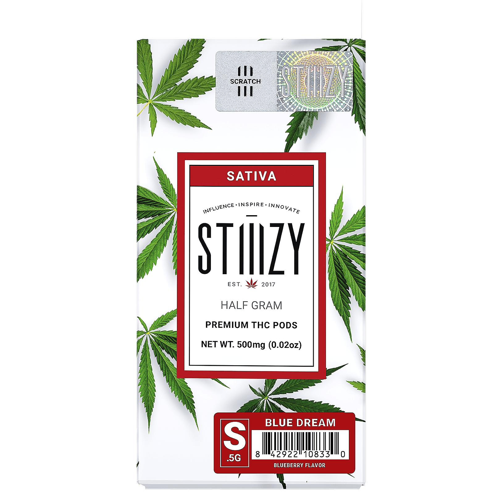 STIIIZY: BLUE DREAM, BLUEBERRY FLAVOR - PREMIUM THC POD .5G | Leafly