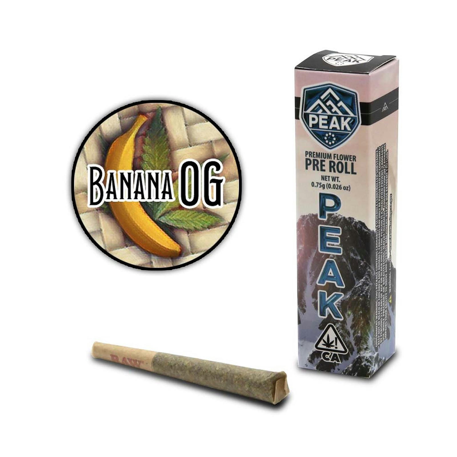 Peak Humboldt: Banana OG l Pre-roll .75g | Leafly