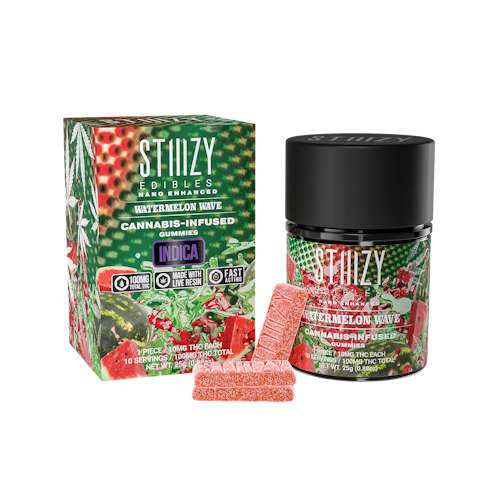 STIIIZY: WATERMELON WAVE STIIIZY EDIBLES - 100MG GUMMIES | Leafly