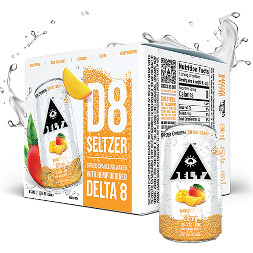Delta Beverages D8 Seltzer ™ Delta 8 THC: The Original D8 Seltzer Mango ...