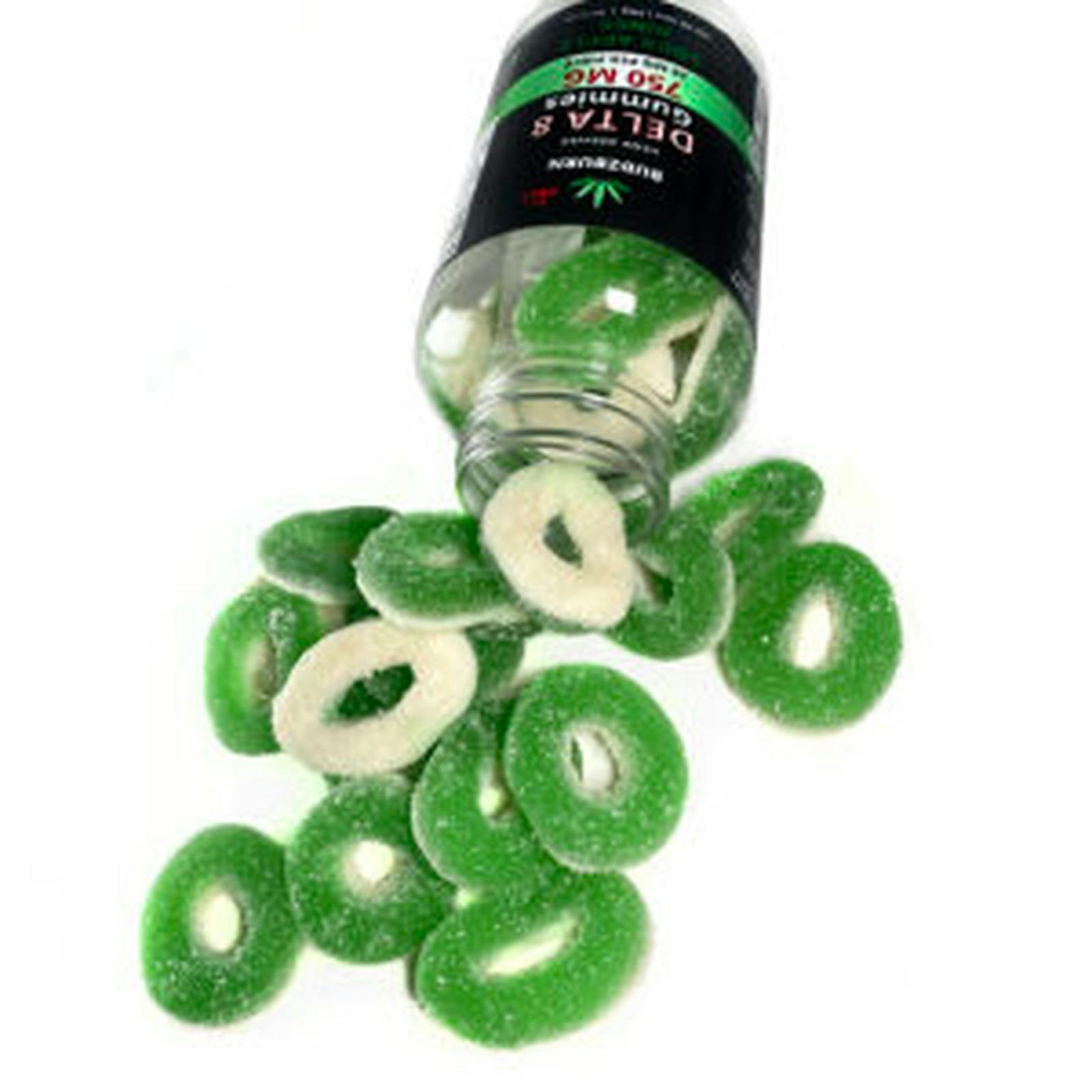 Budzburn Wholesale Delta 8: Delta 8 Gummies 750mg Sour Apple Rings 30ct ...