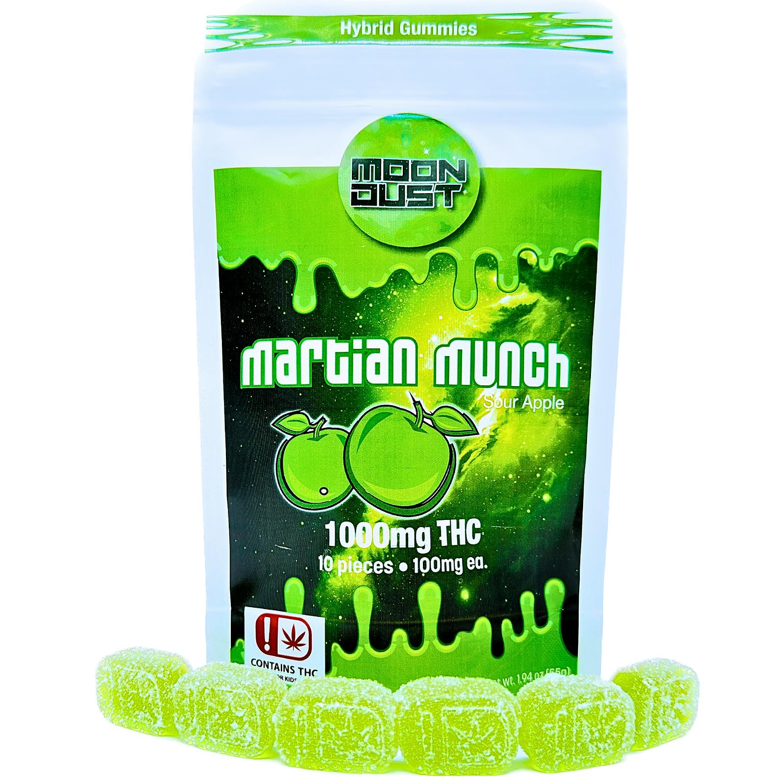 MOON DUST: MOON DUST - 1000MG-THC-GUMMIES - MARTIAN MUNCH-HYBRID | Leafly