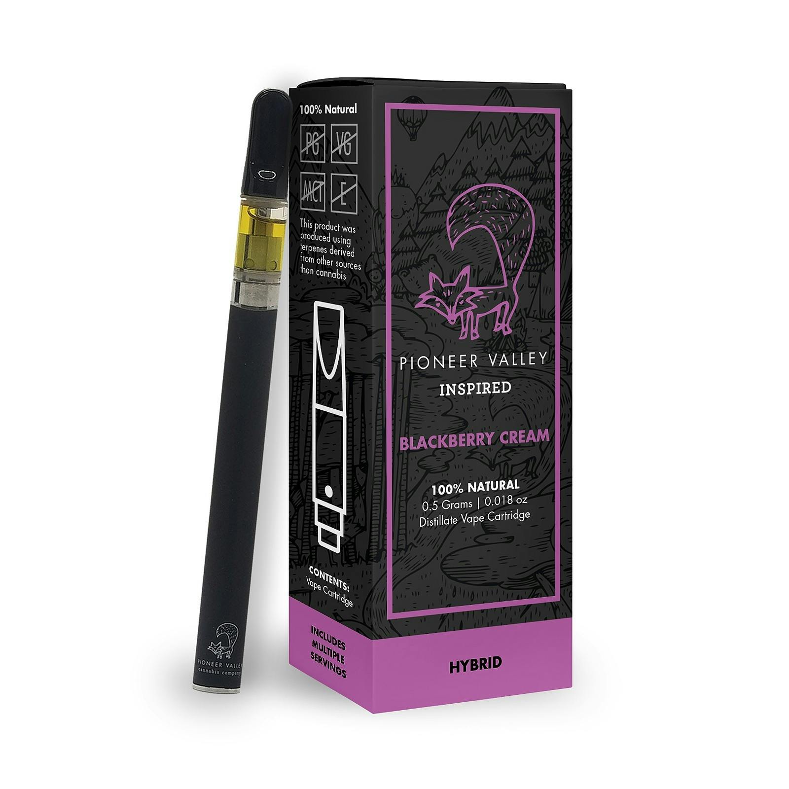 Pioneer Valley Cannabis, Co.: Blackberry Cream Vape Cartridge 500mg ...