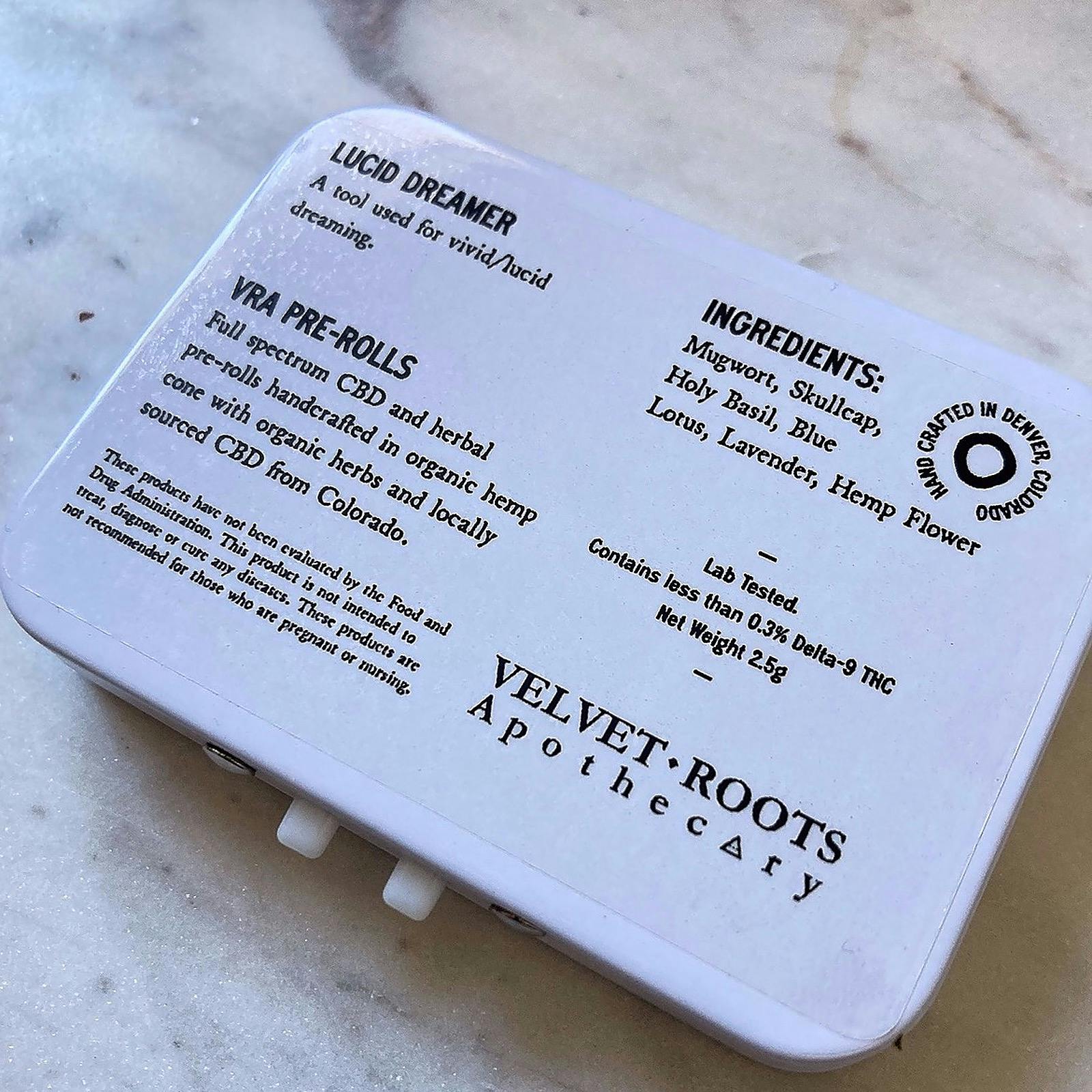 Velvet Roots Apothecary: 5 pack CBD and Herbal Pre Rolls - Lucid ...