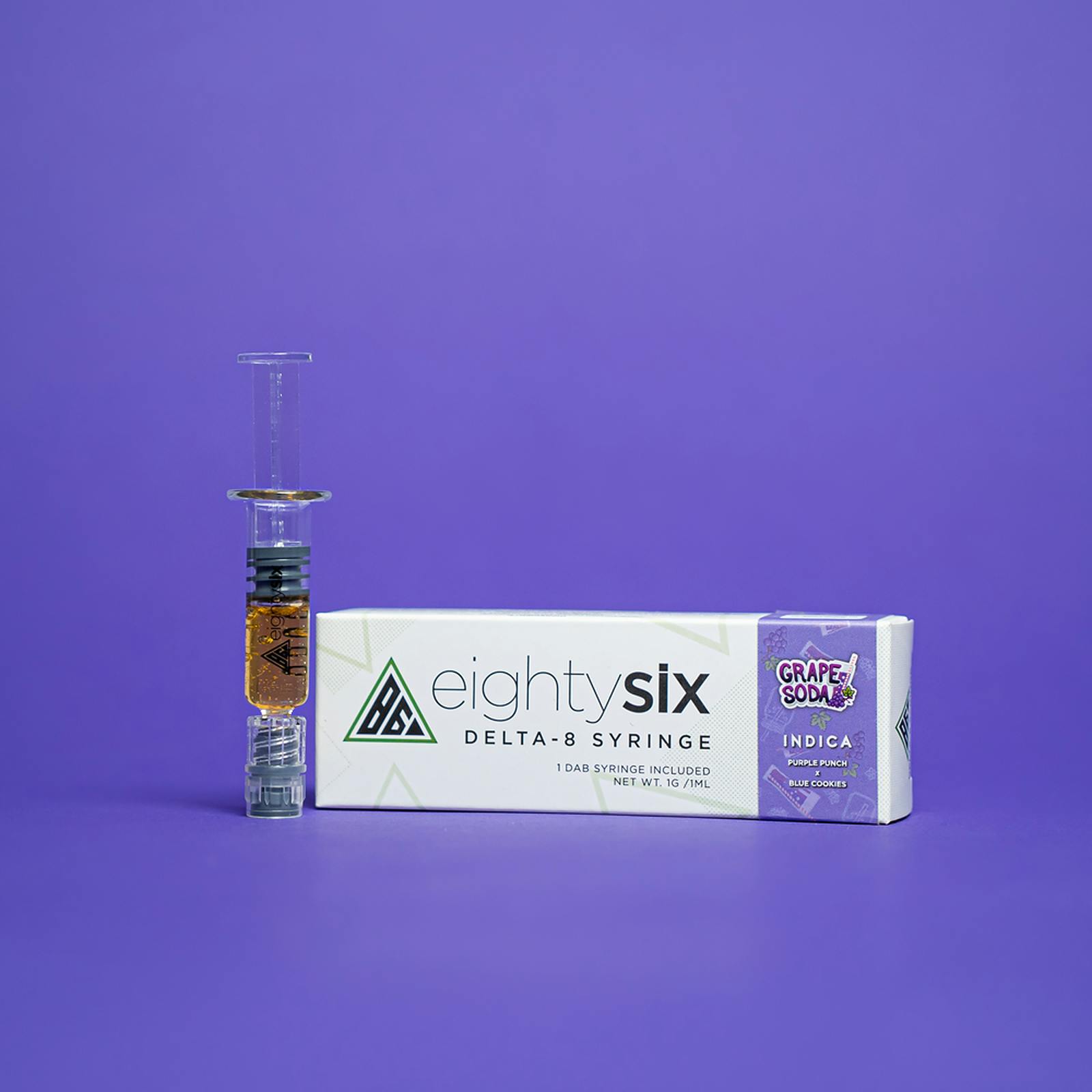 Eighty Six Brand: Grape Soda (Purple Punch) Delta-8 THC Syringe | Leafly