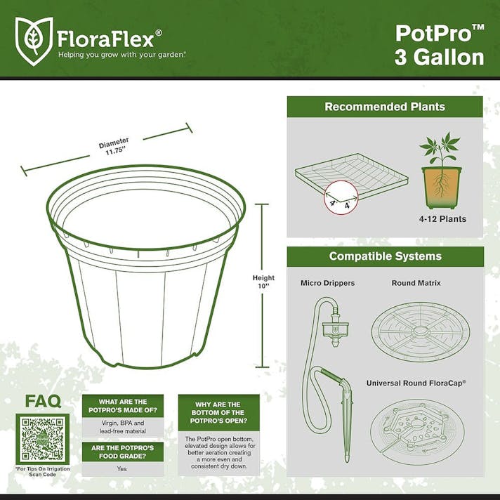 FloraFlex: 3 GALLON POT | Leafly