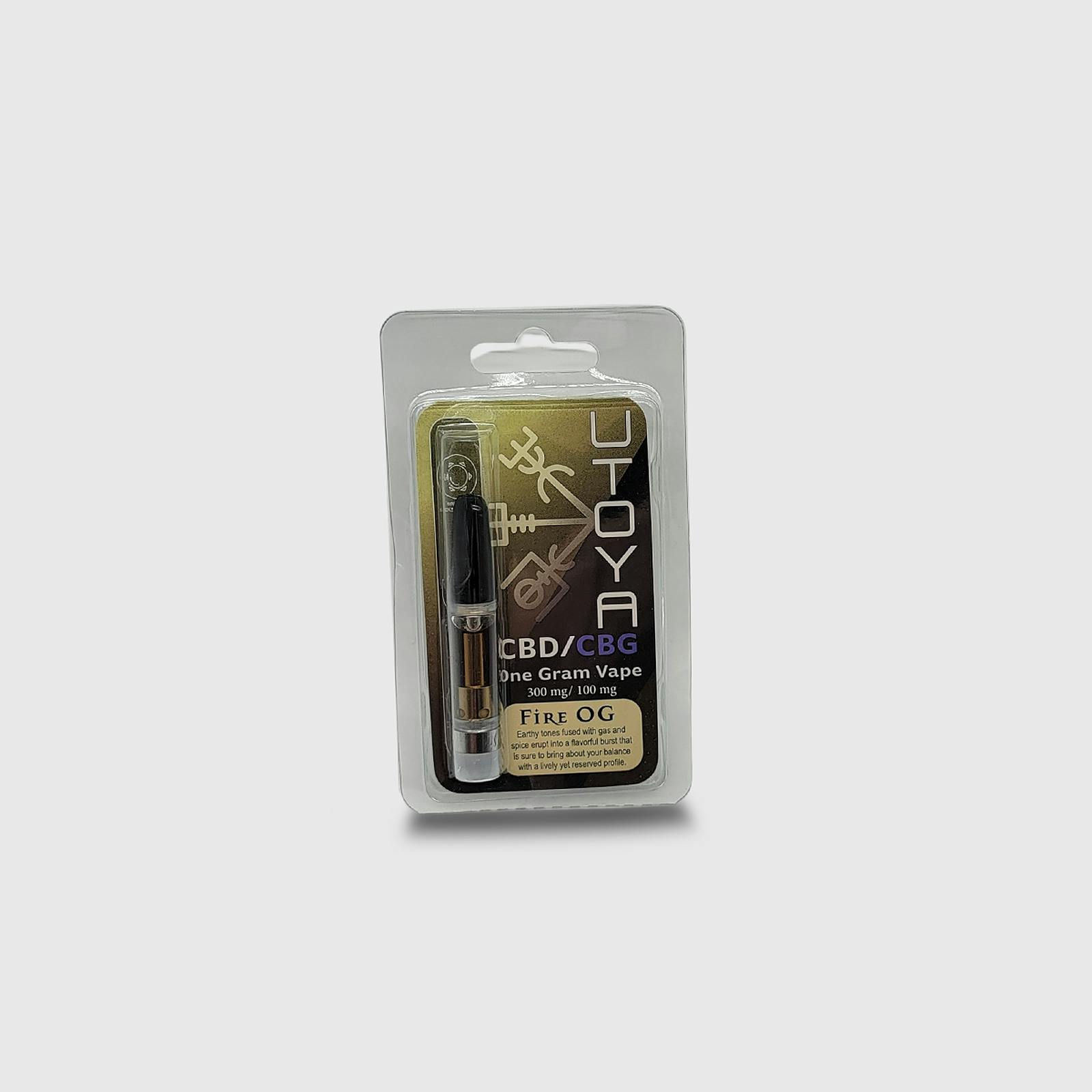 Utoya: CBD/CBG Vape Cartridge – 1 Gram – 300 mg CBD 100 mg CBG | Leafly