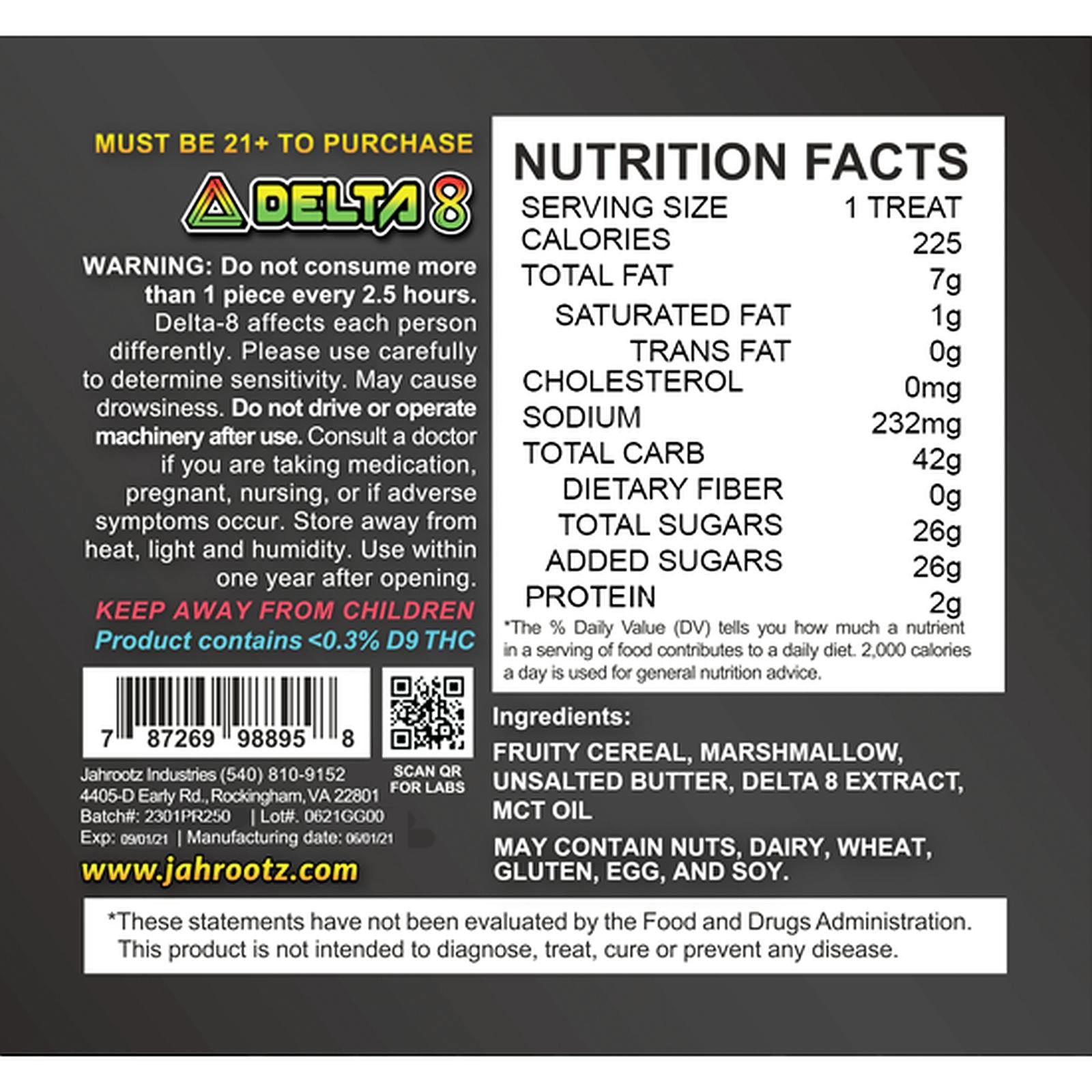 JahRootz: Jah Ediblez Delta-8 Crispy Rice Treat – Fruits and Pebblez ...