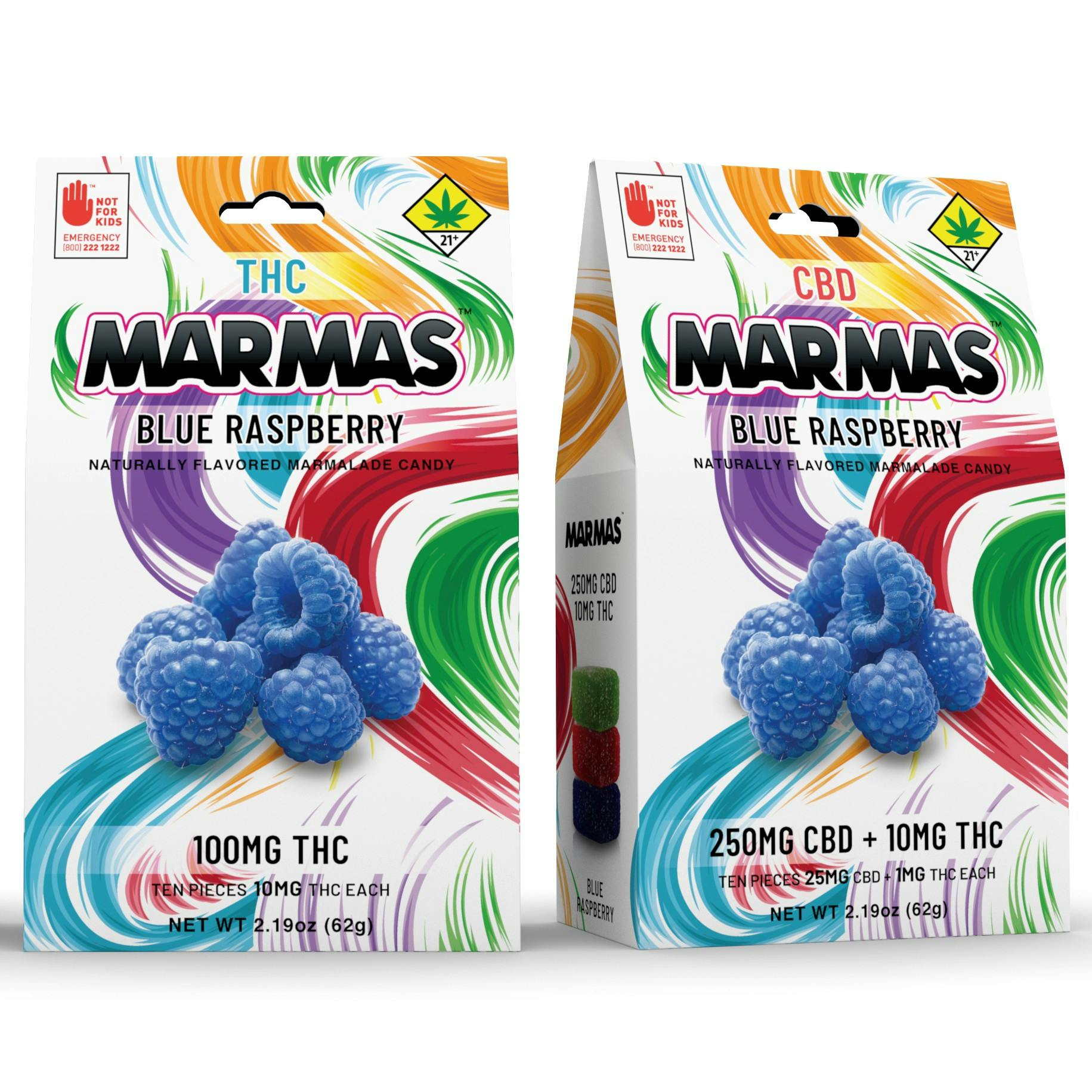 Marmas: Blue Raspberry CBD 250mg 10-pack | Leafly