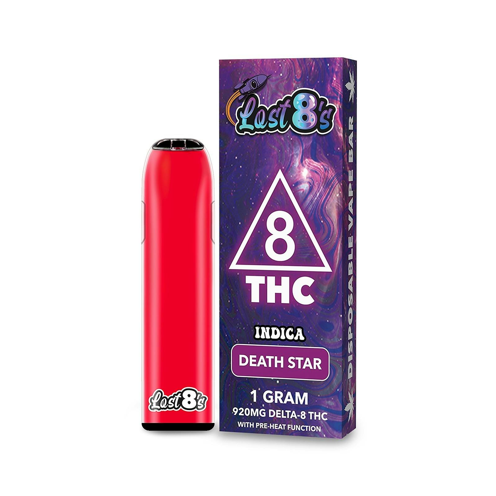 Lost8's: Death Star- Delta 8 THC Disposable (Indica) | Leafly