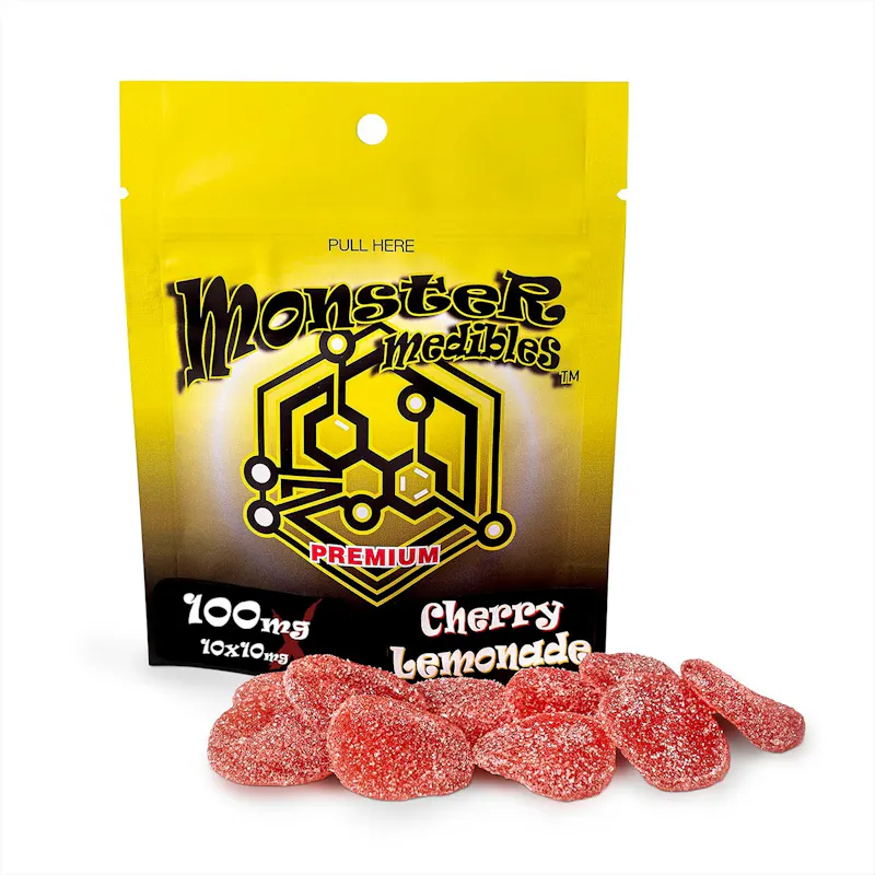Monster Xtracts: Cherry Lemonade 10x10mg Gummies | Leafly