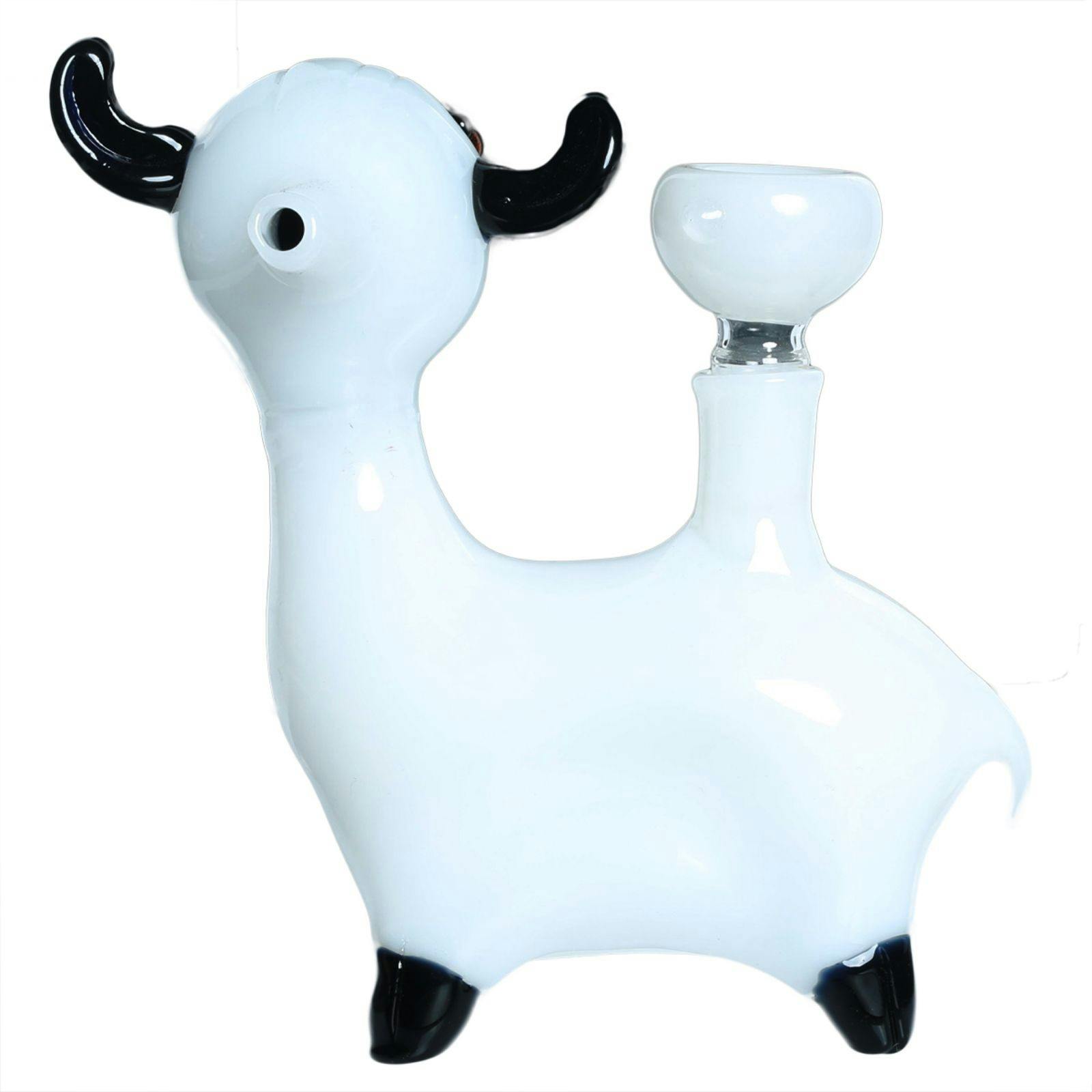High Life Goods: White and Black Cow Hand Pipe | Leafly