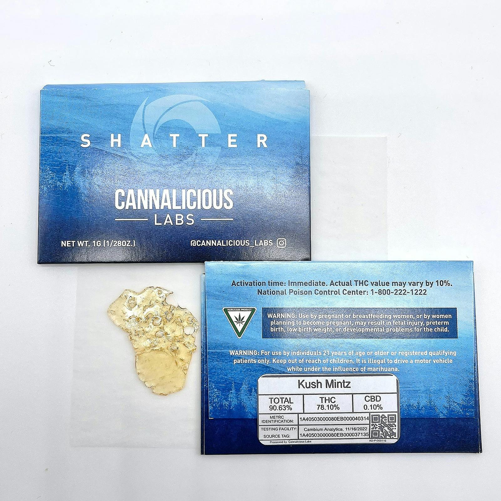 Cannalicious Labs: Kush Mintz Shatter 1.0g | Leafly