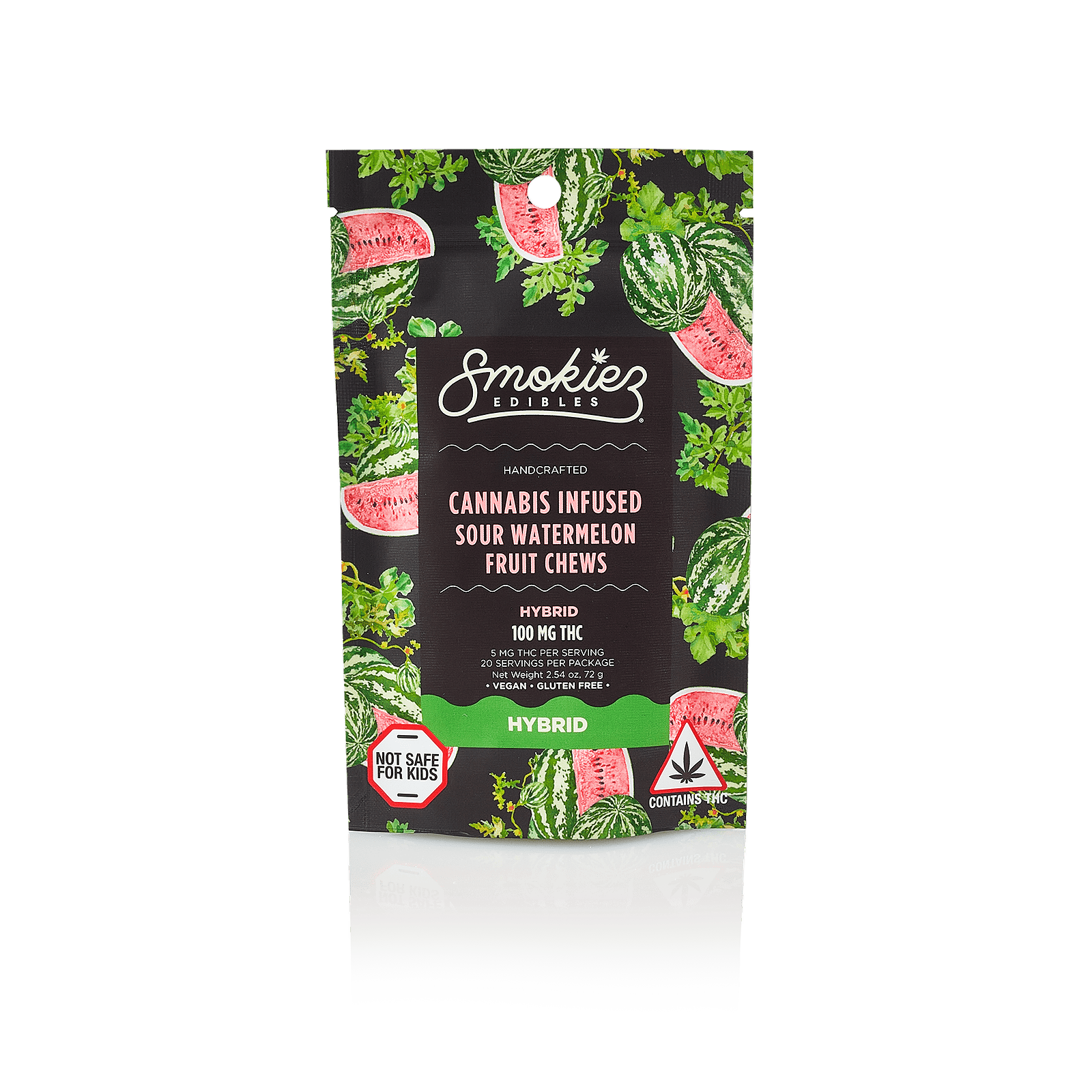 Smokiez Edibles: Smokiez HYBRID Sour Watermelon Fruit Chews - 100mg ...