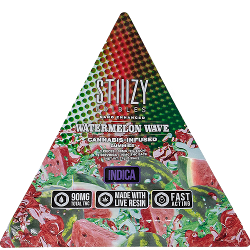 STIIIZY: WATERMELON WAVE STIIIZY EDIBLES - 90MG GUMMY TRIANGLES | Leafly