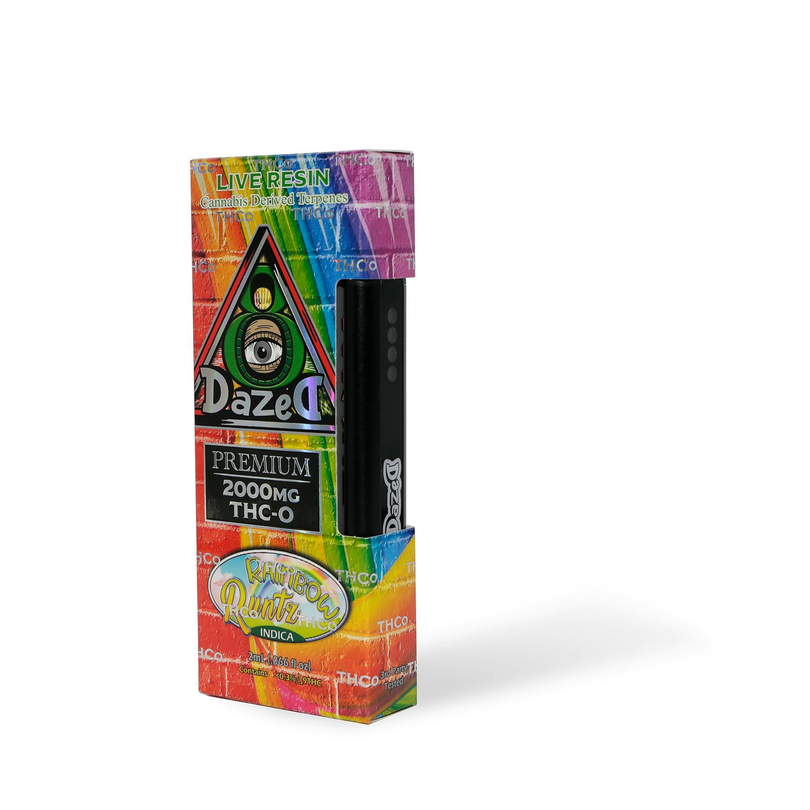 DazeD8: Rainbow Runtz Live Resin THC-O Titanz Disposable — 2 Grams | Leafly
