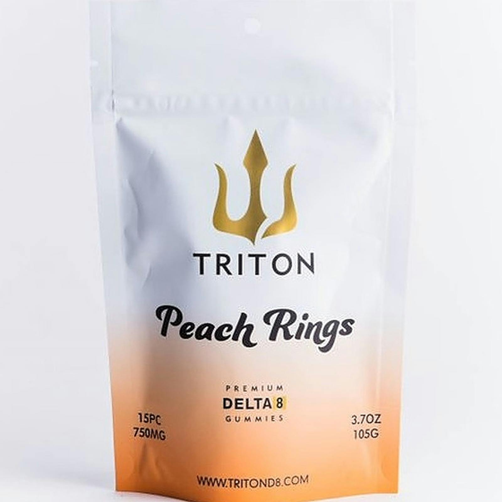 Triton: 50mg Peach Rings Delta 8 Gummies | Leafly