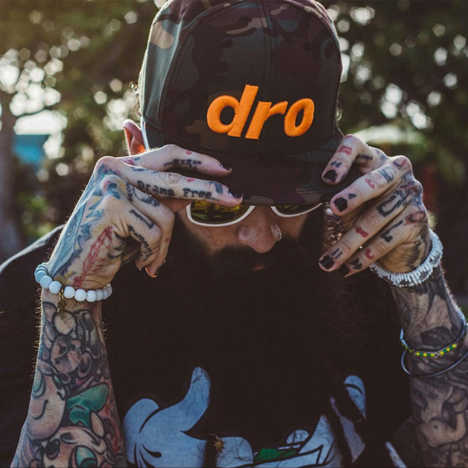 DRO: DRO Woodland Camouflage Weed Snapback Hat - Orange | Leafly
