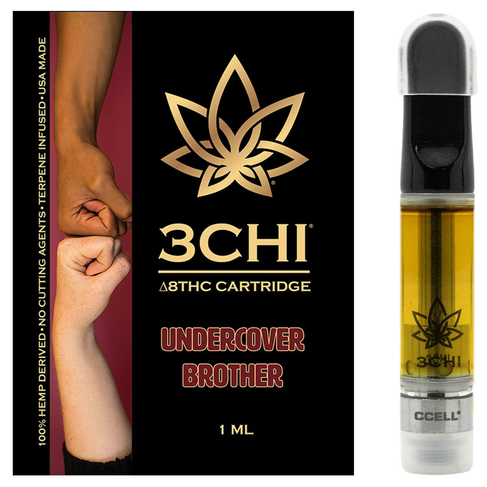 3CHI: Delta 8 Vape Cartridge - Undercover Brother -1ml | Leafly