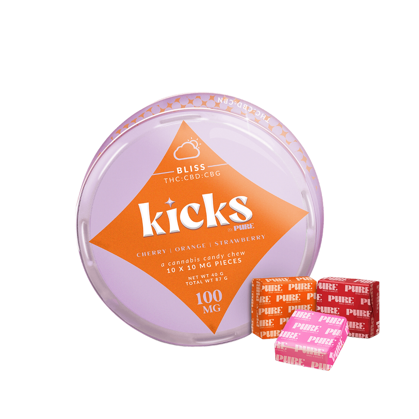 Pure Edibles: Kicks: Bliss | Leafly