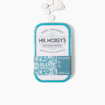 Mr. Moxey's: Balance 1:1 Peppermint Mints (100mg CBD/100mg THC) | Leafly