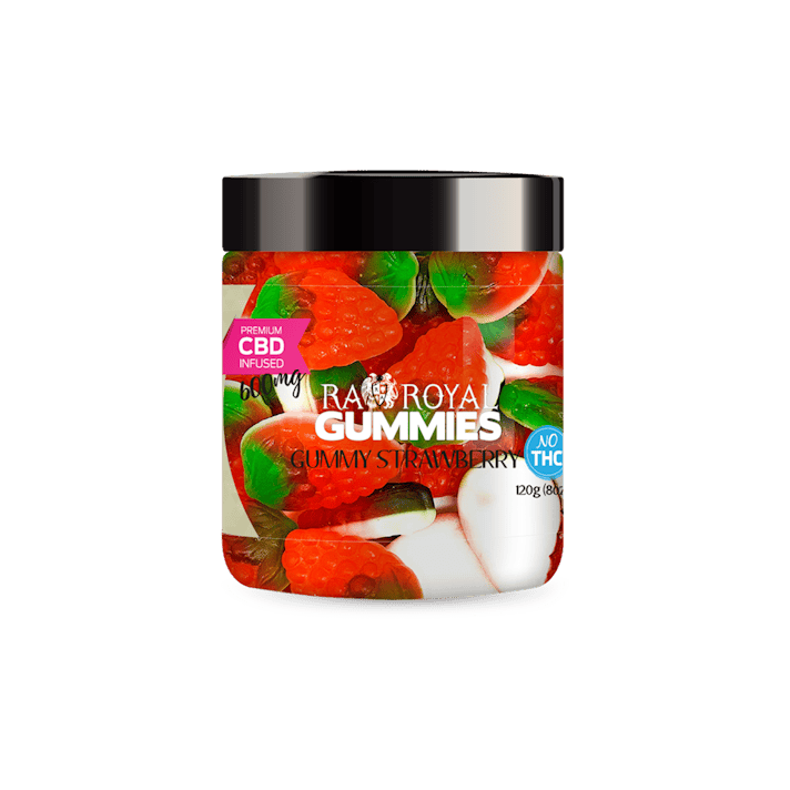 RA Royal: R.A. Royal Gummies: CBD Strawberry Gummy Jar (600 MG) | Leafly