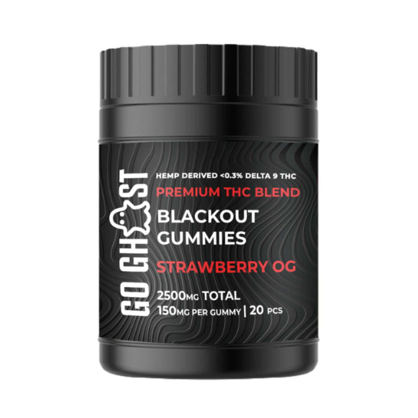 Go Ghost Hemp: Strawberry OG Premium THC Blackout Gummies | Leafly