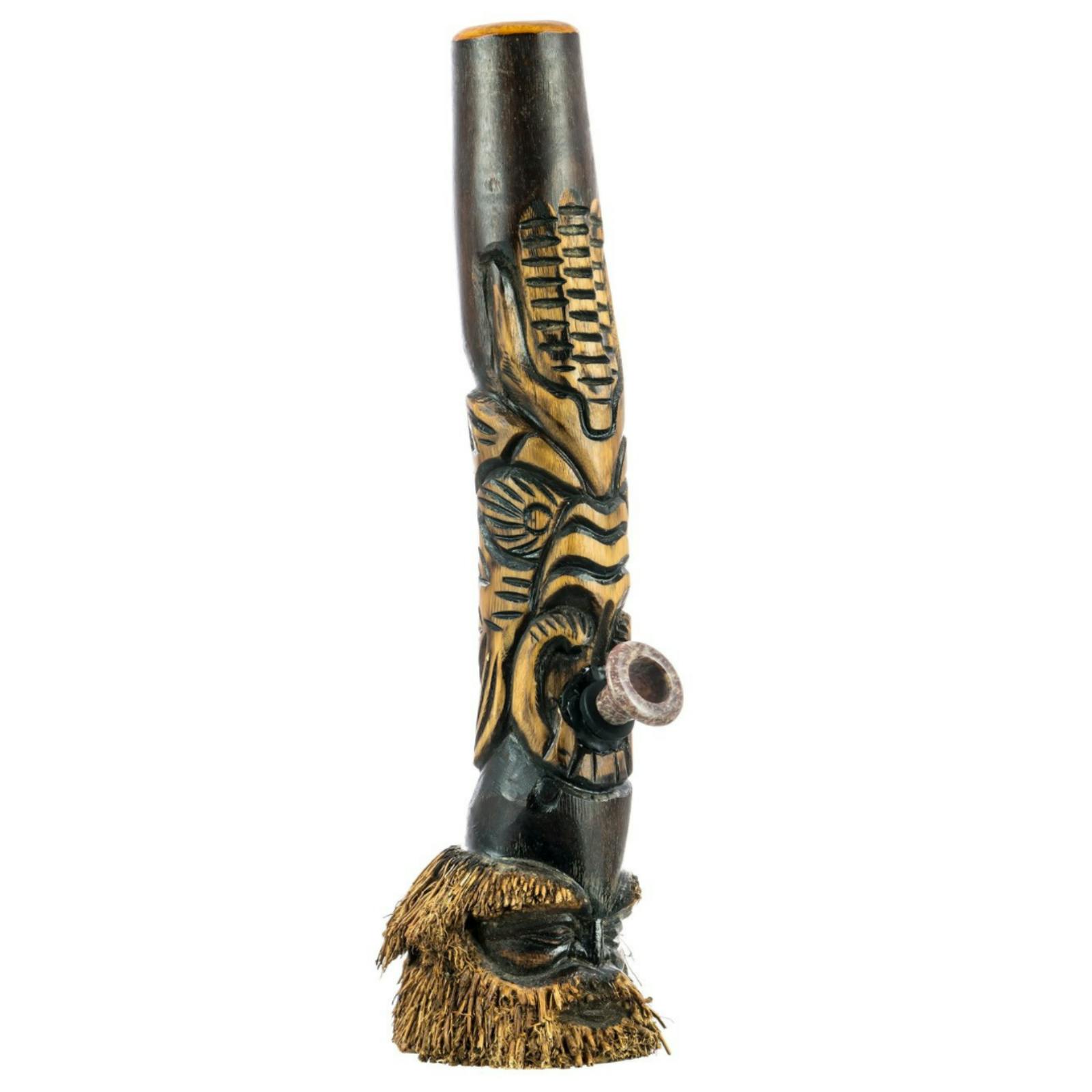 Sesh Sensei: Primitive Pipes | Hand Carved Indonesian Bamboo Bong | Leafly