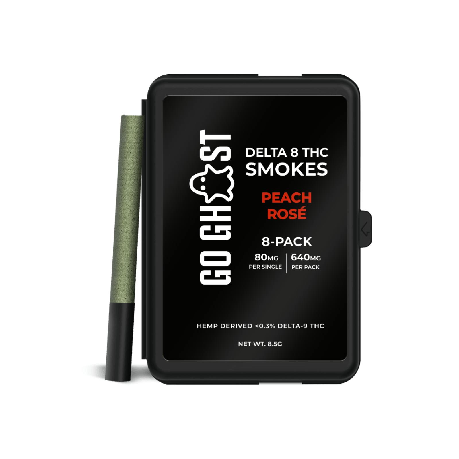 Go Ghost Hemp: Peach Rosé Delta 8 THC Smokes | Leafly