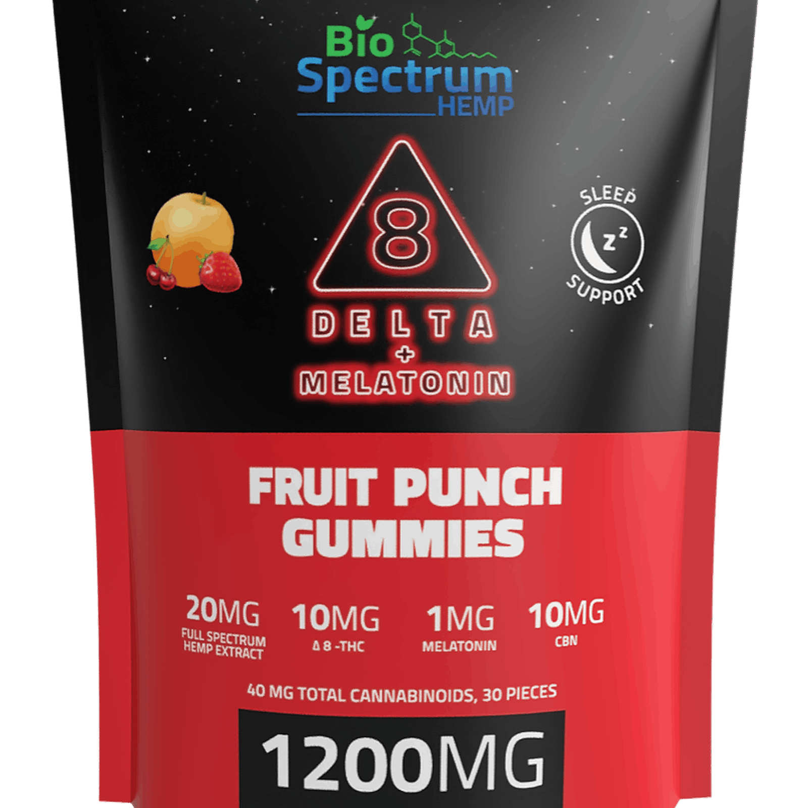 BioSpectrum Hemp: Delta 8-THC w/ melatonin Night Time-1200mg | Leafly