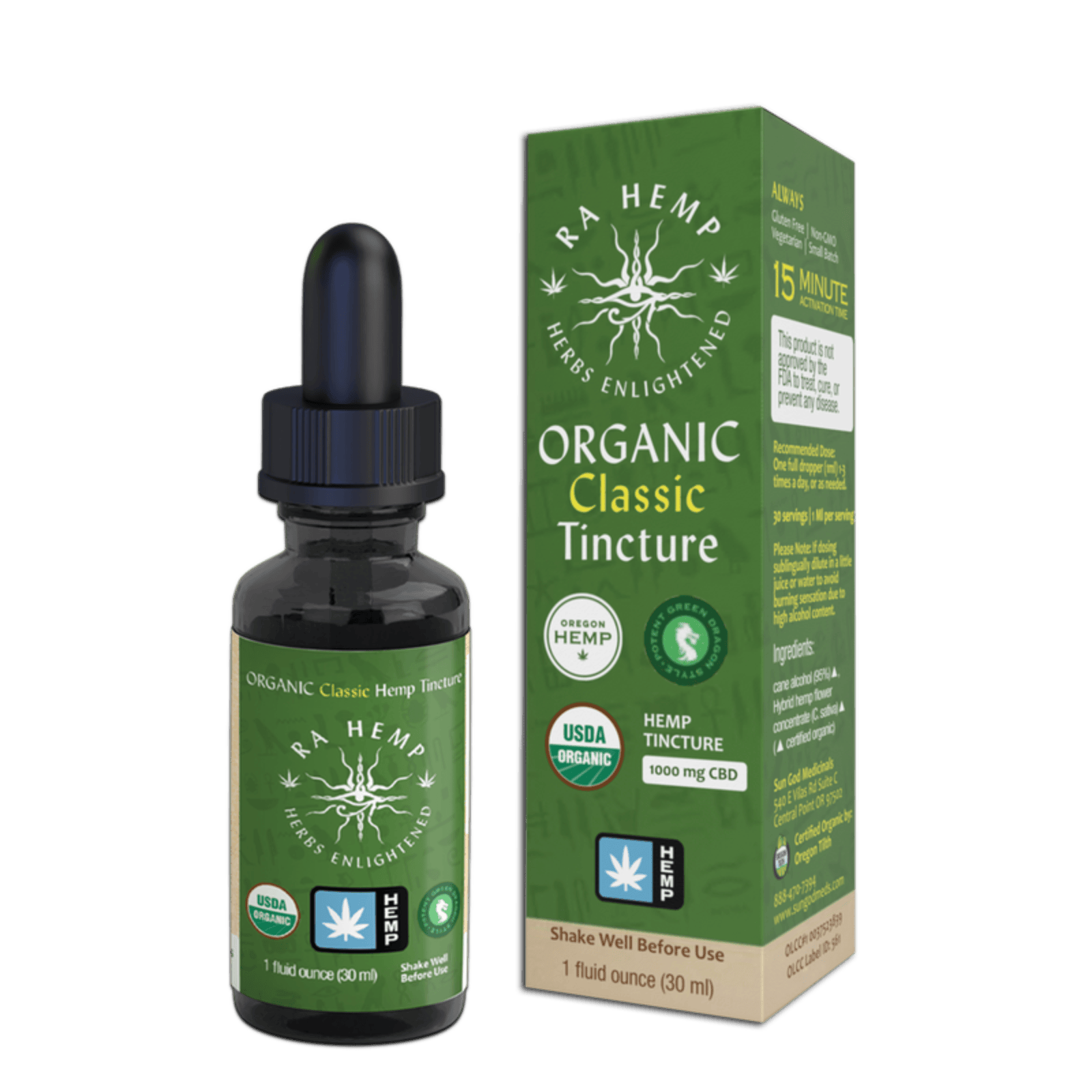 Sun God Medicinals - OLCC Division: CBD Green Dragon Hemp Tincture ...
