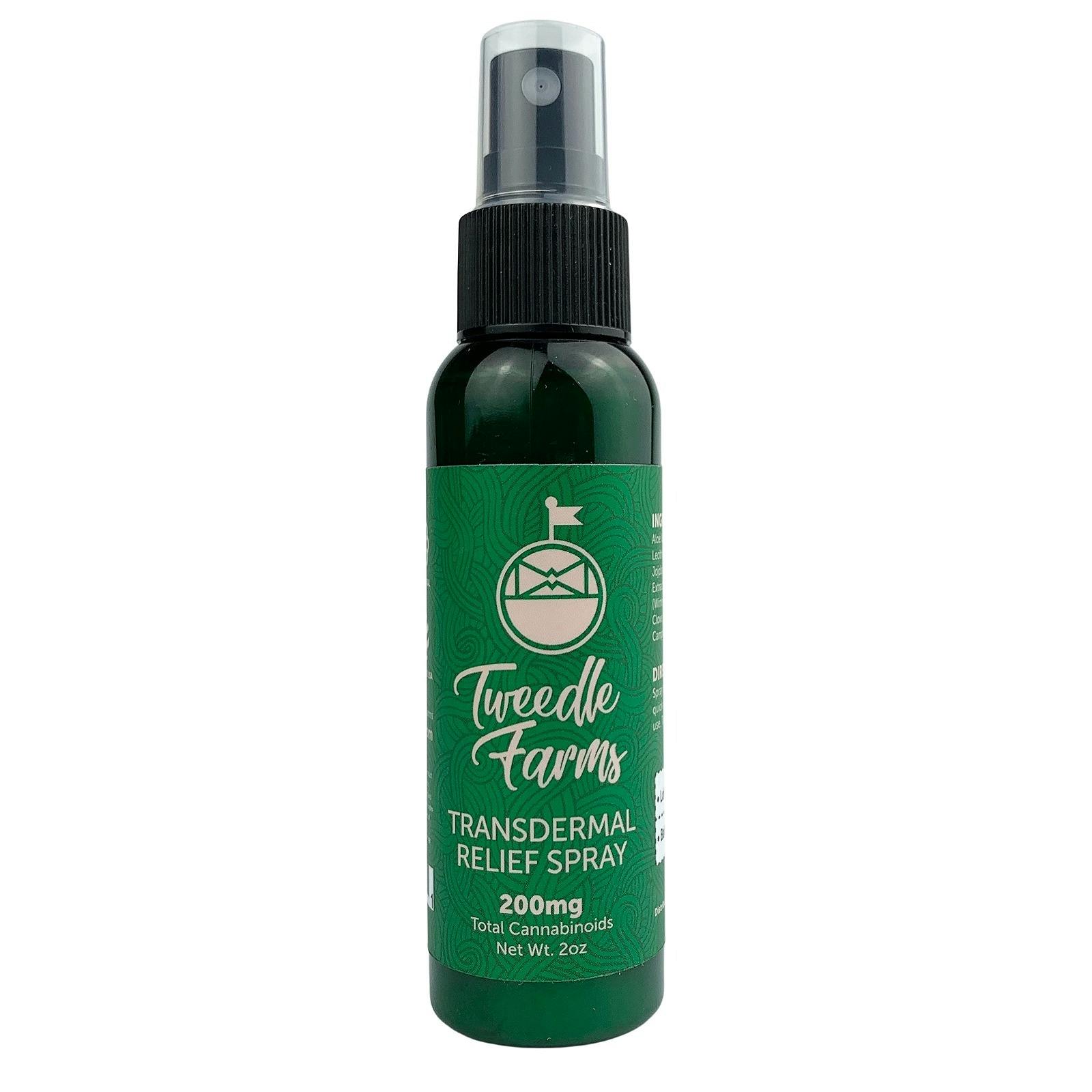 Tweedle Farms: Transdermal Relief Spray • 200mg | Leafly