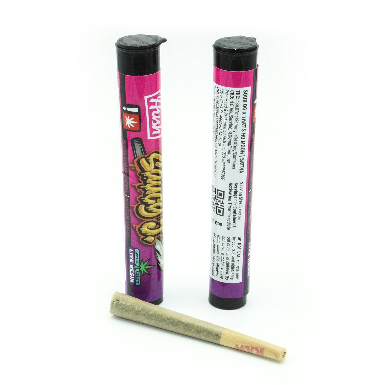 HUSH: Sour OG x That's No Moon - Saucy J. Pre-Roll 1.3g - Sativa | Leafly
