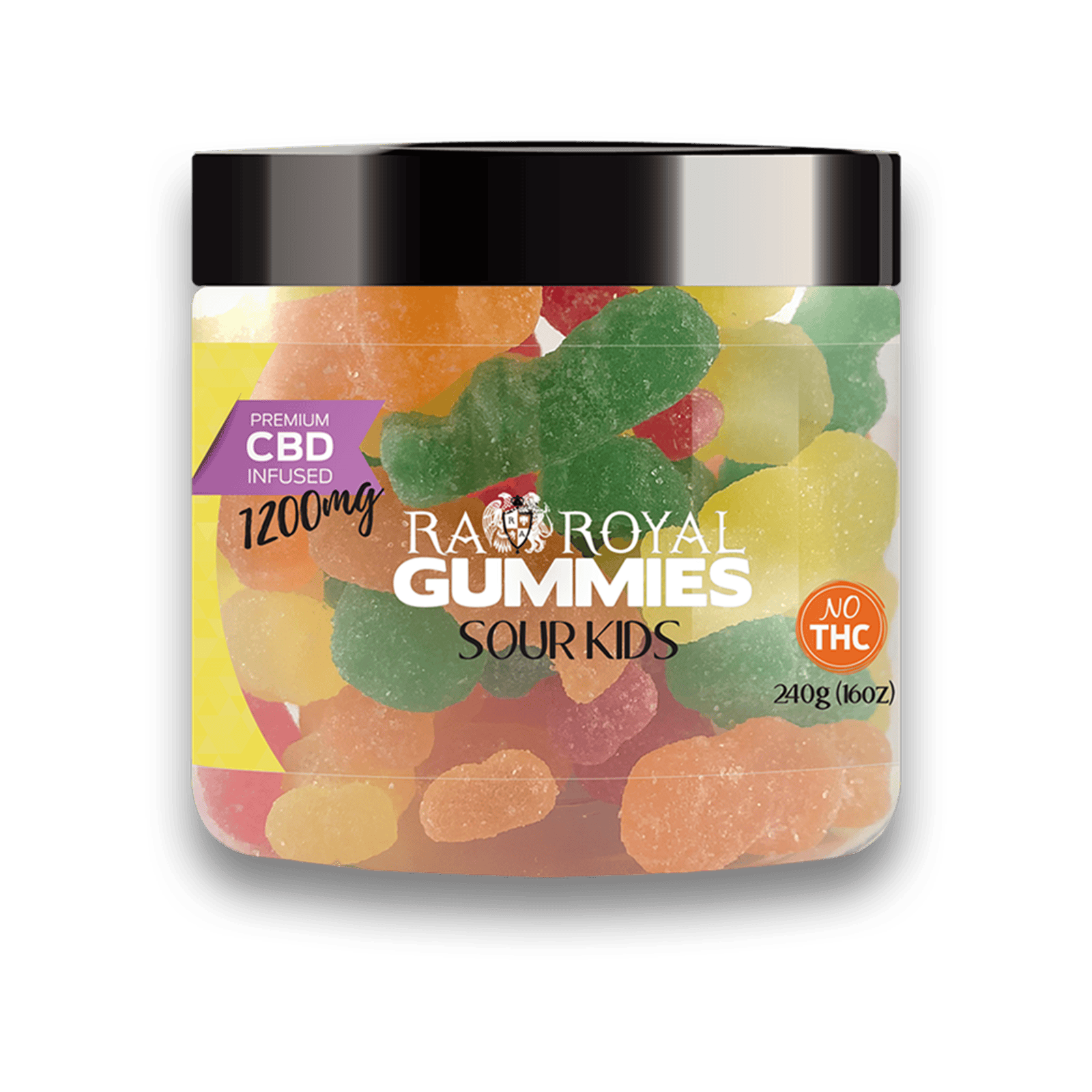 RA Royal: R.A. Royal Gummies: CBD Sour Kids Gummy Jar (1200 MG) | Leafly
