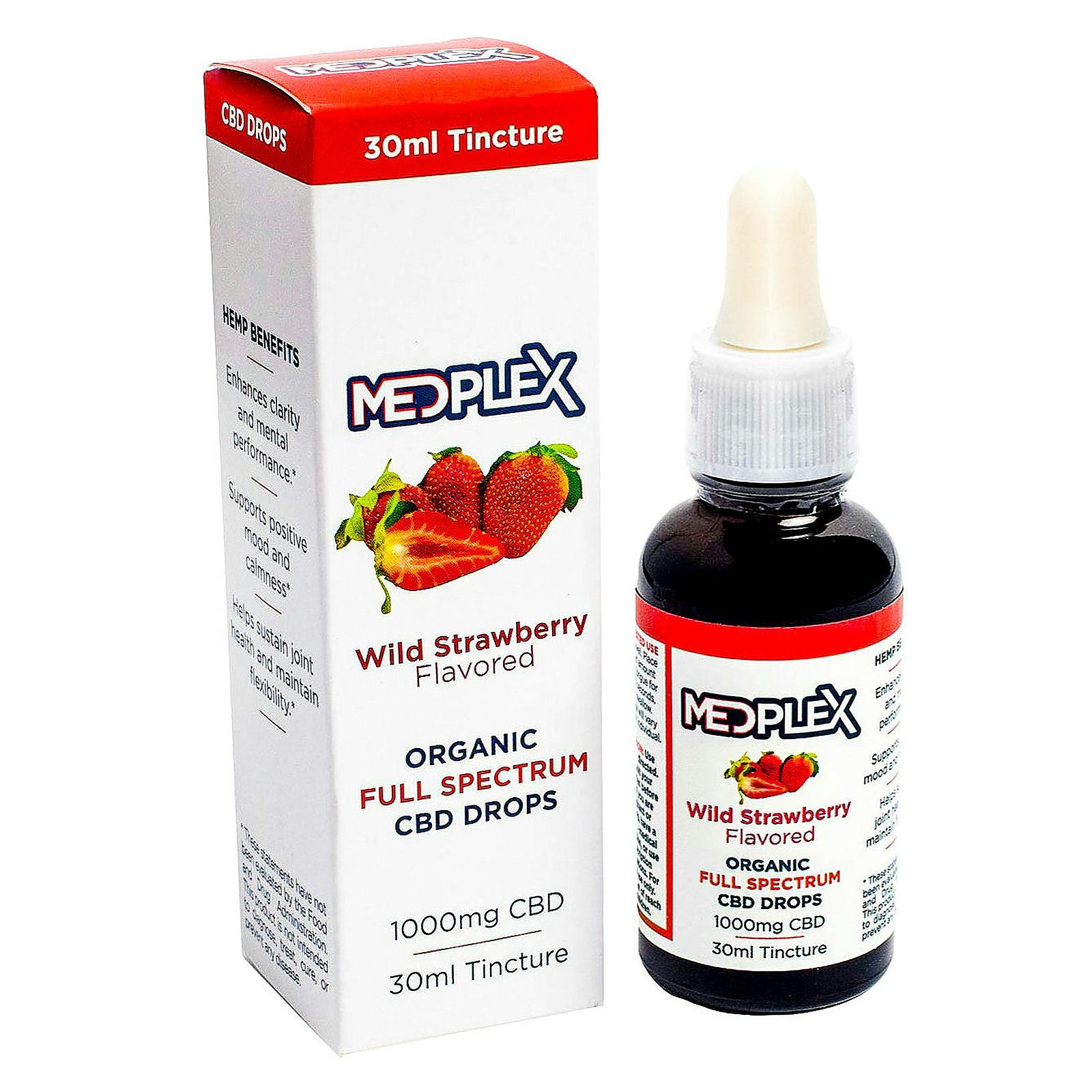 MedPlex: $26 SALE Strawberry 1000mg CBD Oil Tincture Drops Full ...