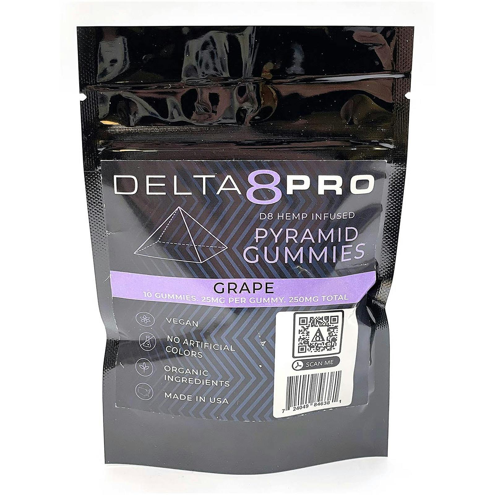 Delta 8 Pro: 25mg Delta 8 THC Gummies Grape 10 Count | Leafly