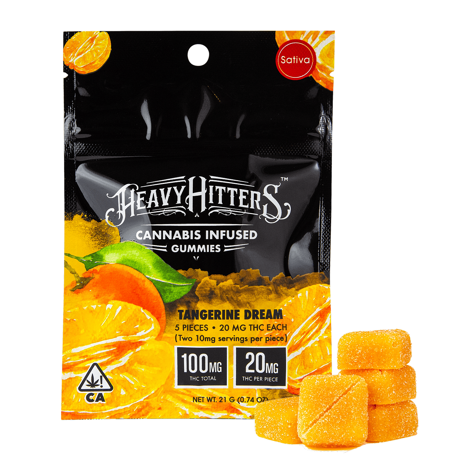 Heavy Hitters: Tangerine Dream Ultra Gummy 100mg 5-pack (Sativa) | Leafly