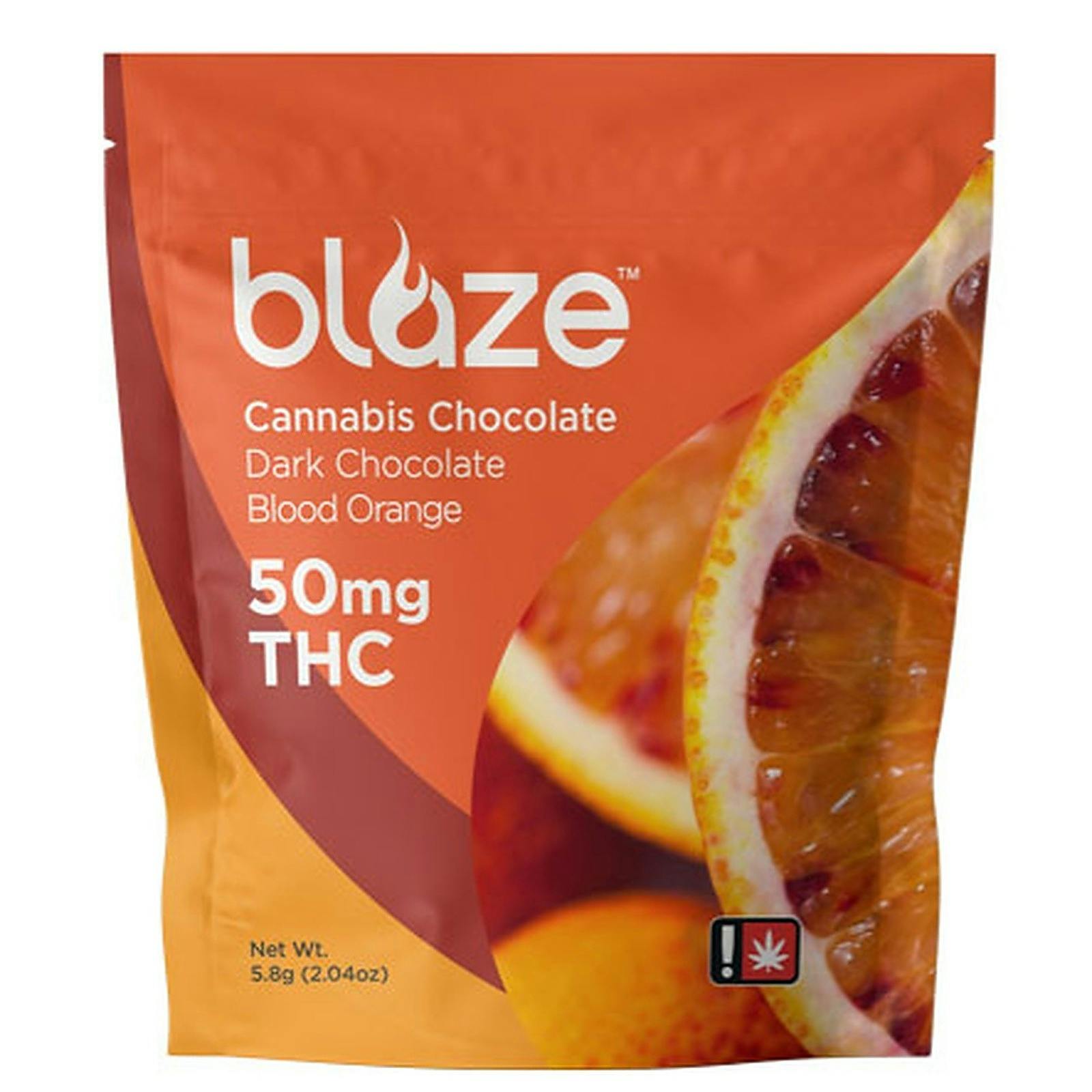 Mellow Vibes: Blaze Chocolate Single | Blood Orange | Up To 50mg THC ...