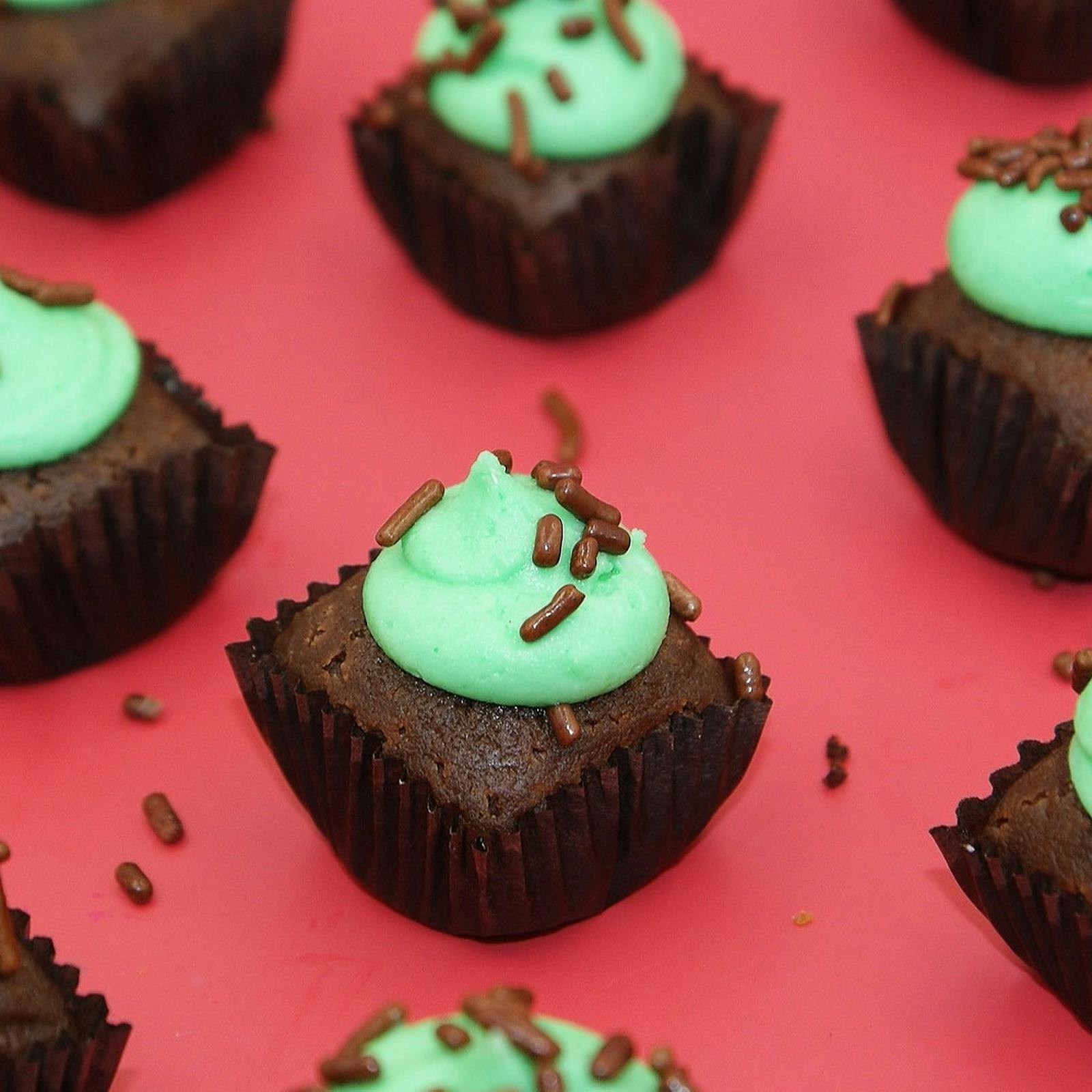 Jade & Jane: Mint Chocolate Mini Cupcakes | Leafly
